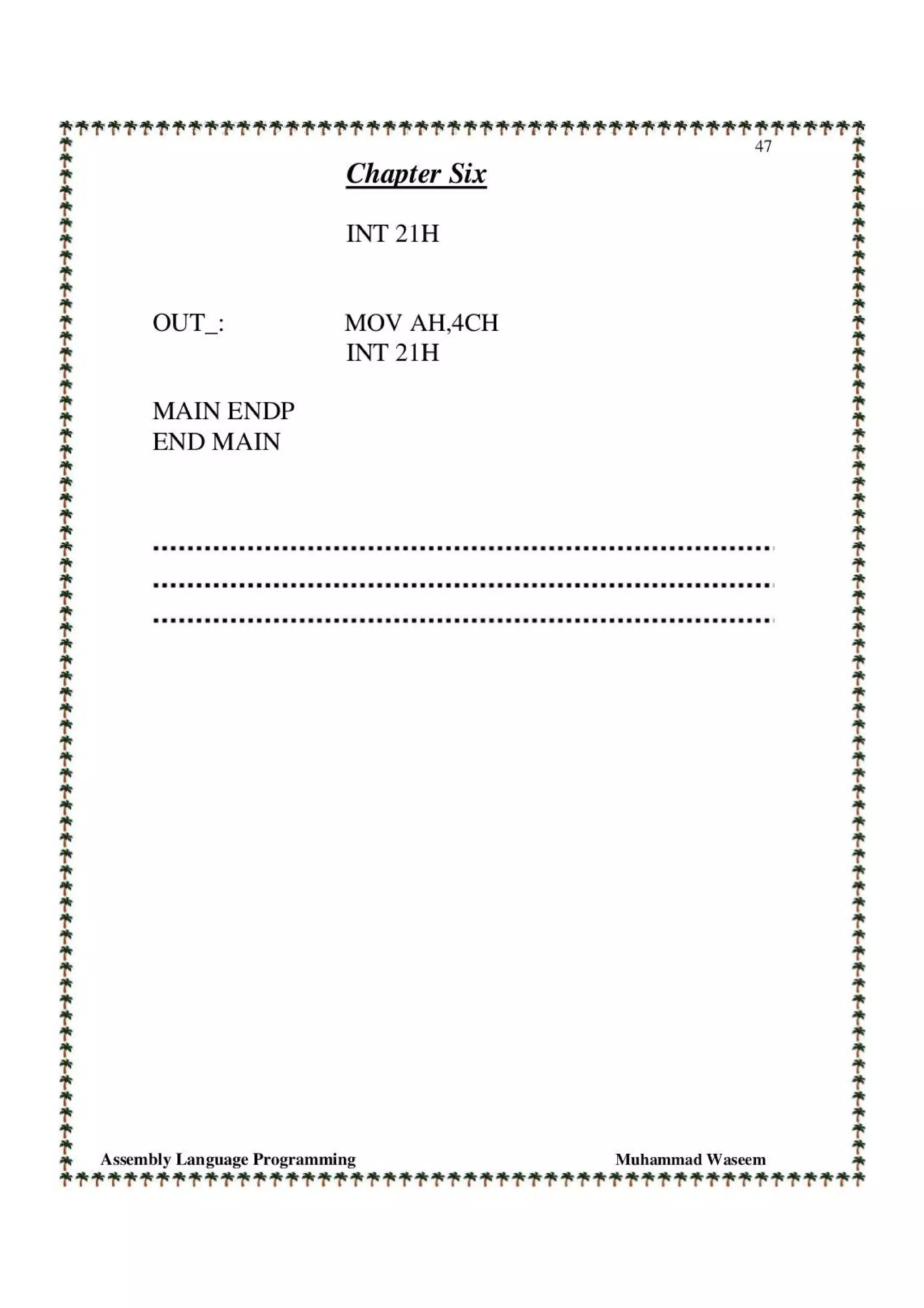 Solution manual of assembly language programming and organization of the ibm pc by Ytha Y. Yu ...