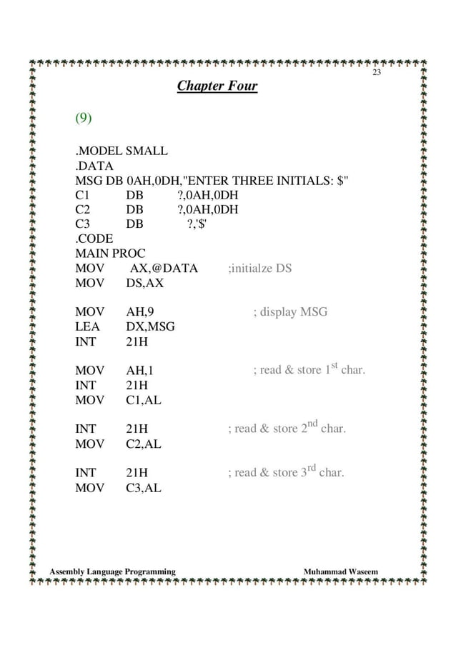 Solution Manual Of Assembly Language Programming And Organization Of