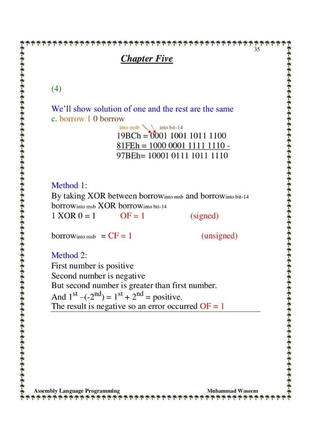 Solution manual of assembly language programming and organization of ...