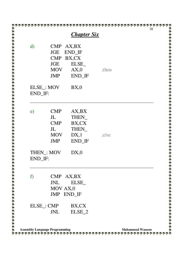 Solution Manual Of Assembly Language Programming And Organization Of The Ibm Pc By Ytha Y Yu