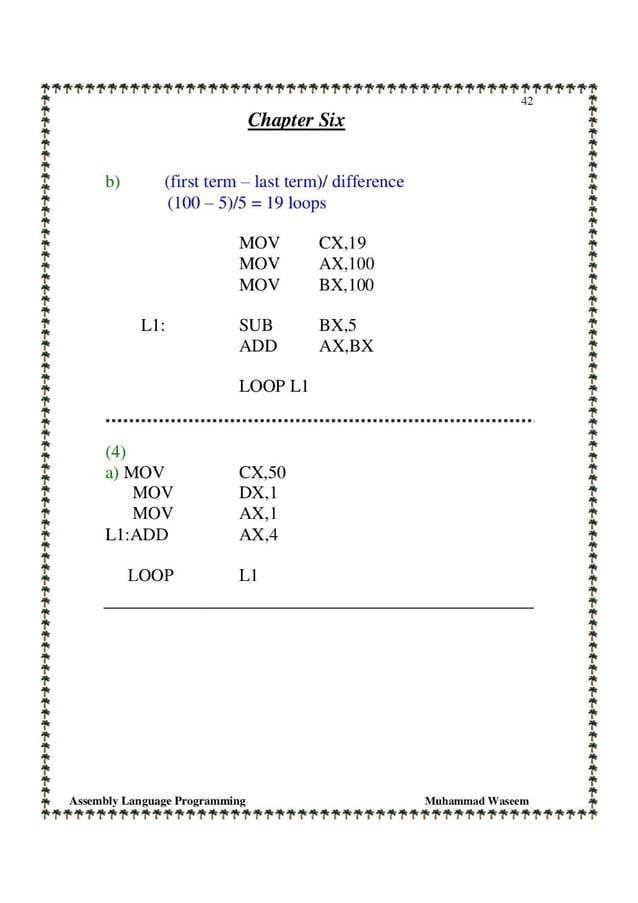 Solution Manual Of Assembly Language Programming And Organization Of The Ibm Pc By Ytha Y Yu