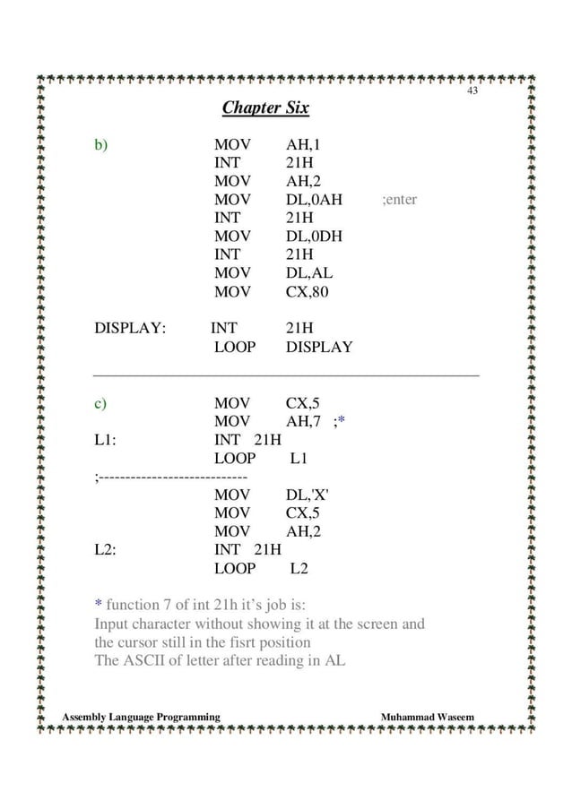 Solution Manual Of Assembly Language Programming And Organization Of The Ibm Pc By Ytha Y Yu