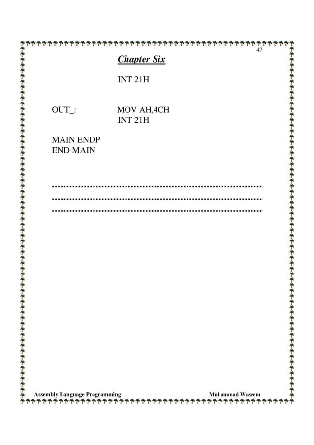Solution Manual Of Assembly Language Programming And Organization Of The Ibm Pc By Ytha Y Yu