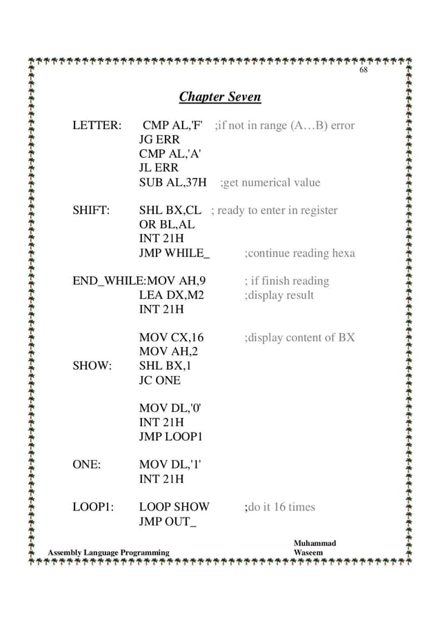 Solution Manual Of Assembly Language Programming And Organization Of The Ibm Pc By Ytha Y Yu