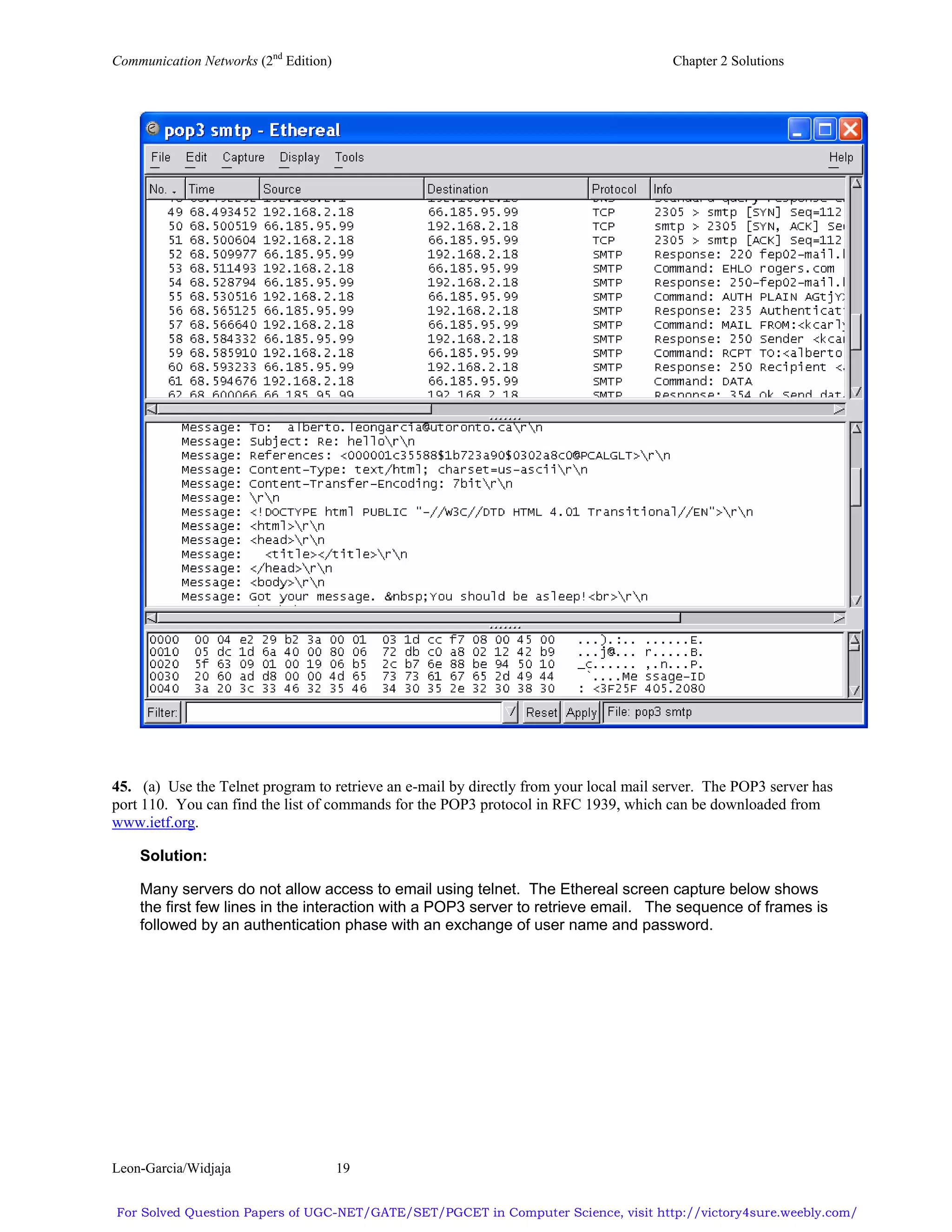 SOLUTION MANUAL OF COMMUNICATION NETWORKS BY ALBERTO LEON GARCIA ...