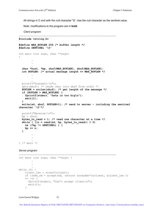 SOLUTION MANUAL OF COMMUNICATION NETWORKS BY ALBERTO LEON GARCIA ...