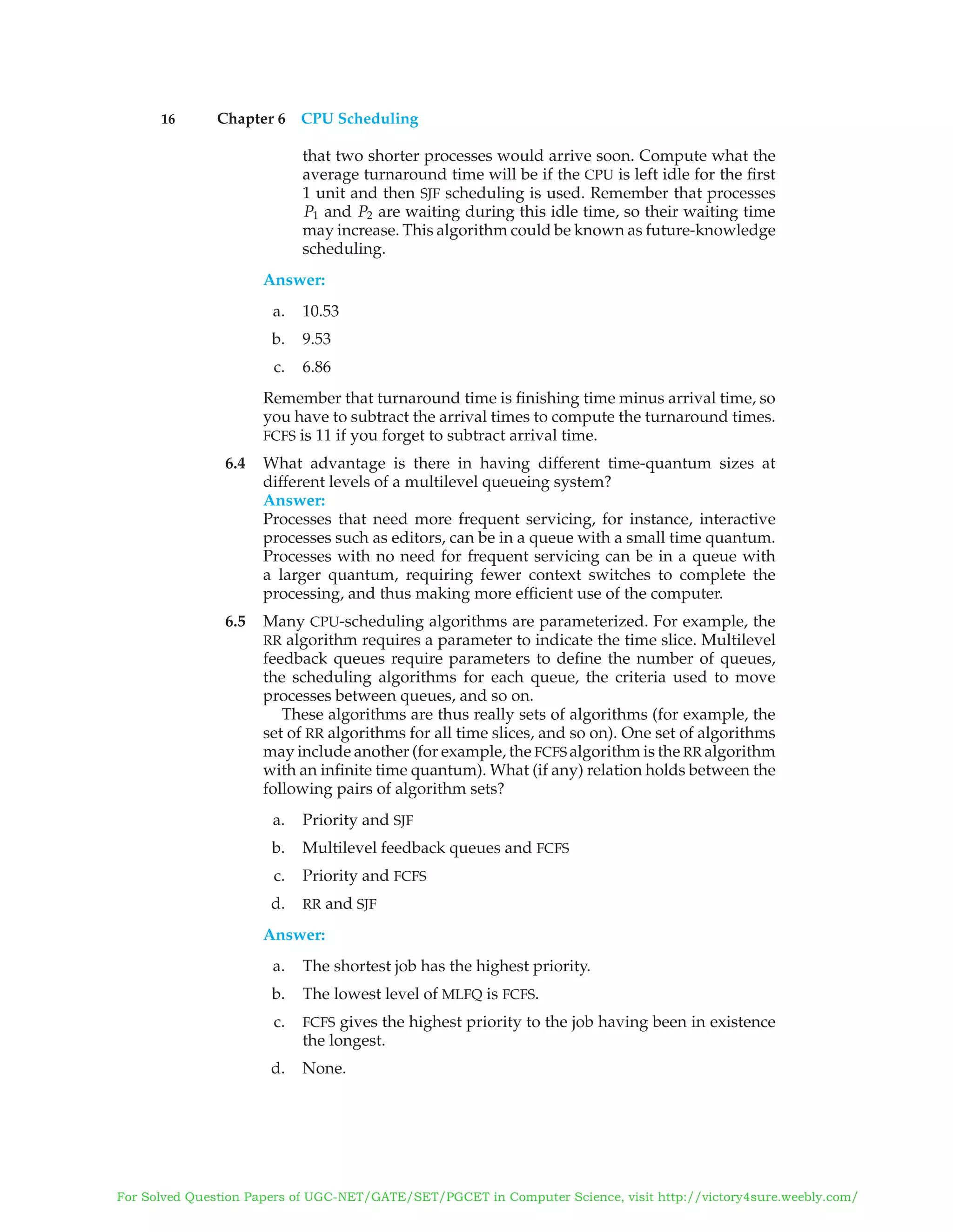 SOLUTION MANUAL OF OPERATING SYSTEM CONCEPTS BY ABRAHAM SILBERSCHATZ, PETER BAER GALVIN & GREG ...