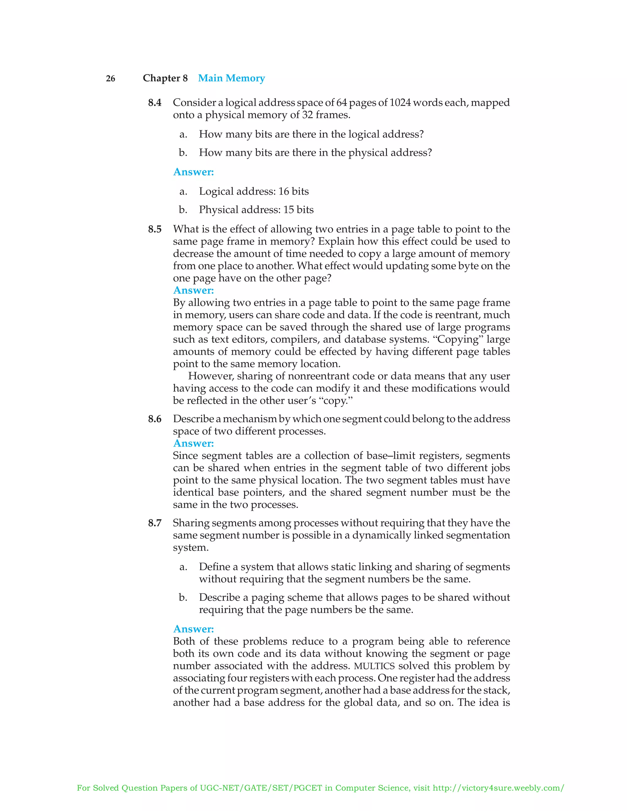 SOLUTION MANUAL OF OPERATING SYSTEM CONCEPTS BY ABRAHAM SILBERSCHATZ ...