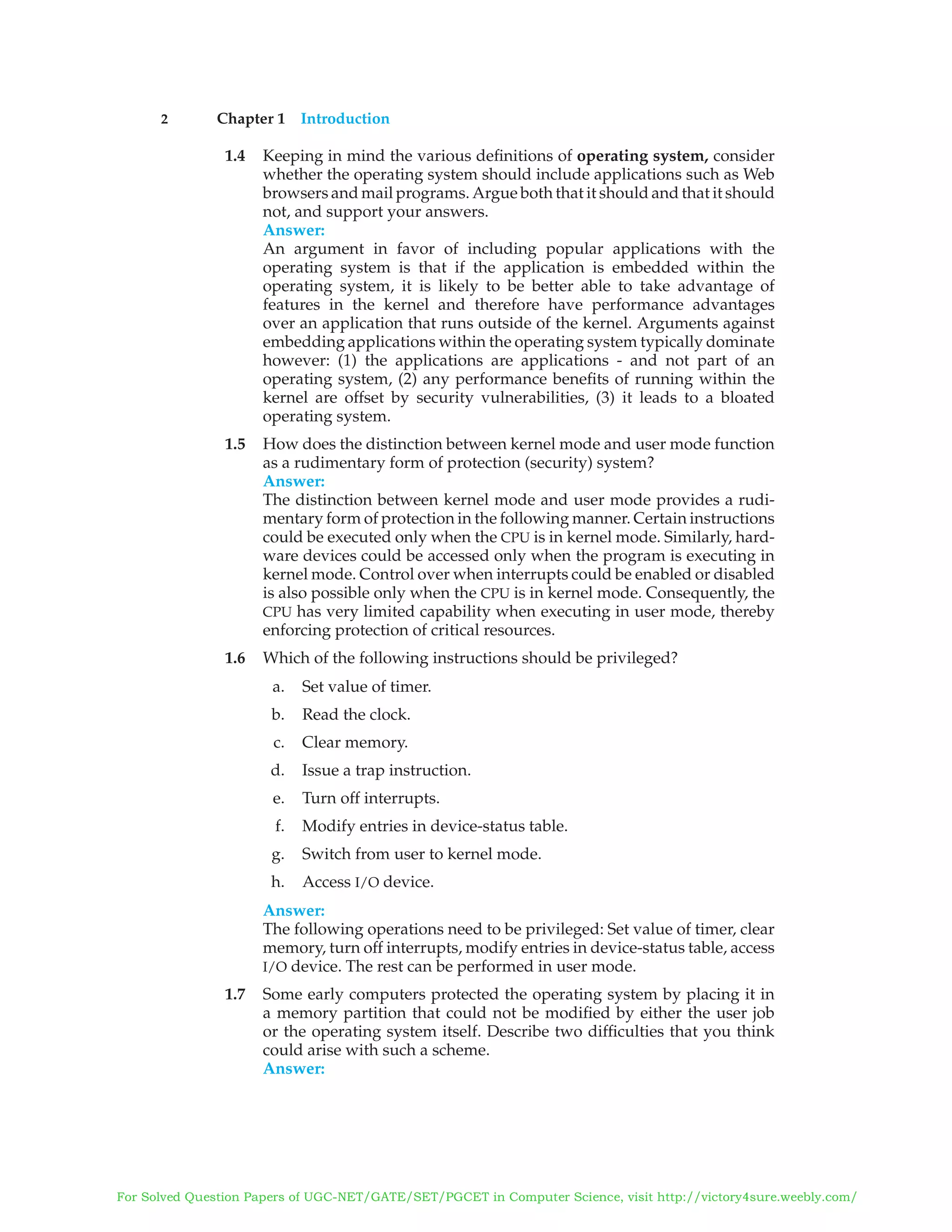 SOLUTION MANUAL OF OPERATING SYSTEM CONCEPTS BY ABRAHAM SILBERSCHATZ ...