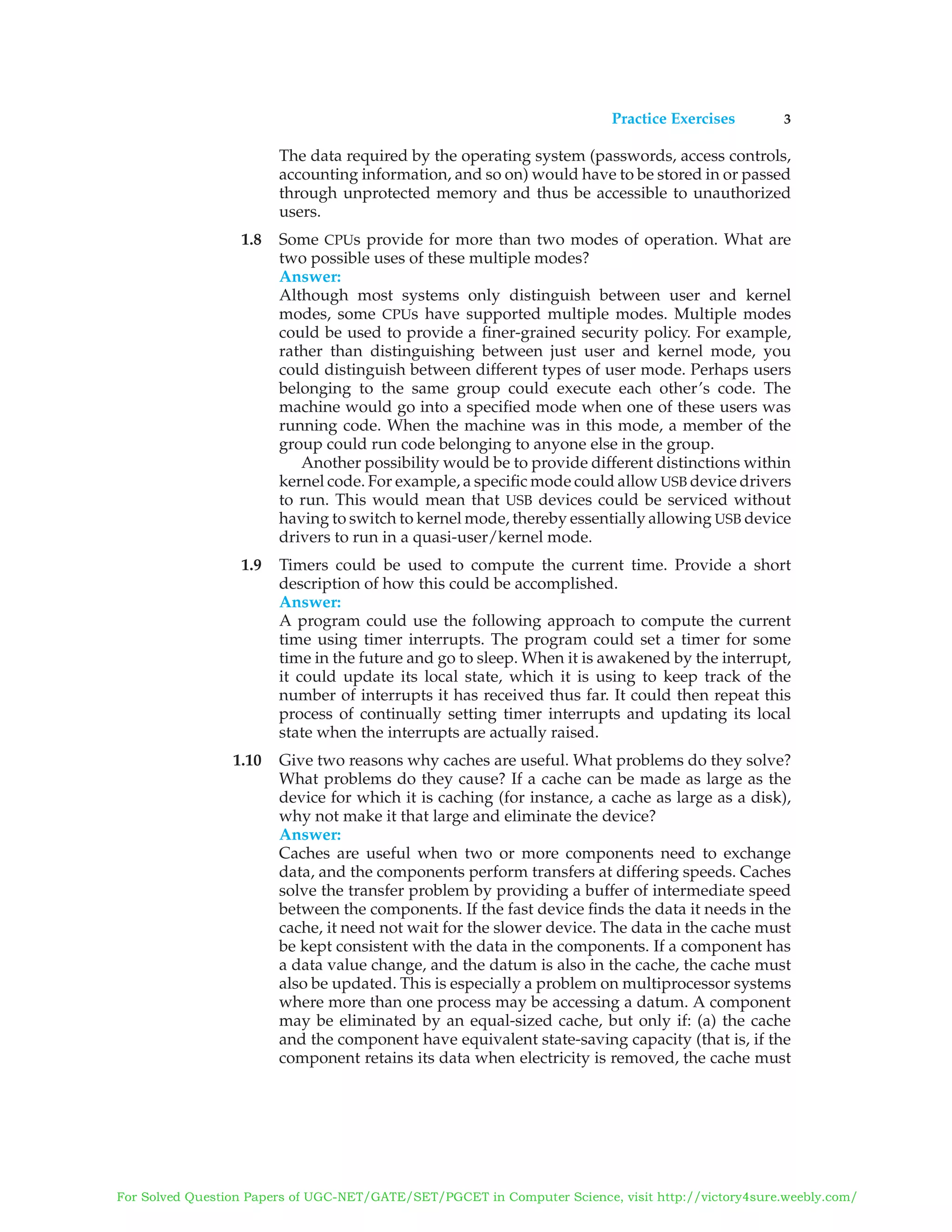 SOLUTION MANUAL OF OPERATING SYSTEM CONCEPTS BY ABRAHAM SILBERSCHATZ, PETER BAER GALVIN & GREG ...