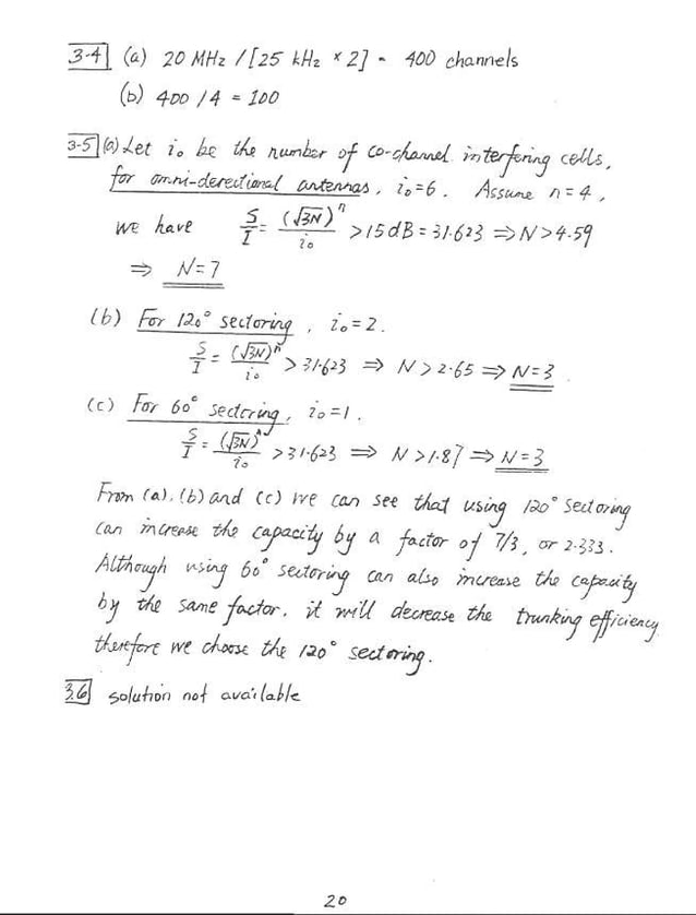 SOLUTION MANUAL OF WIRELESS COMMUNICATIONS BY THEODORE S RAPPAPORT | PDF