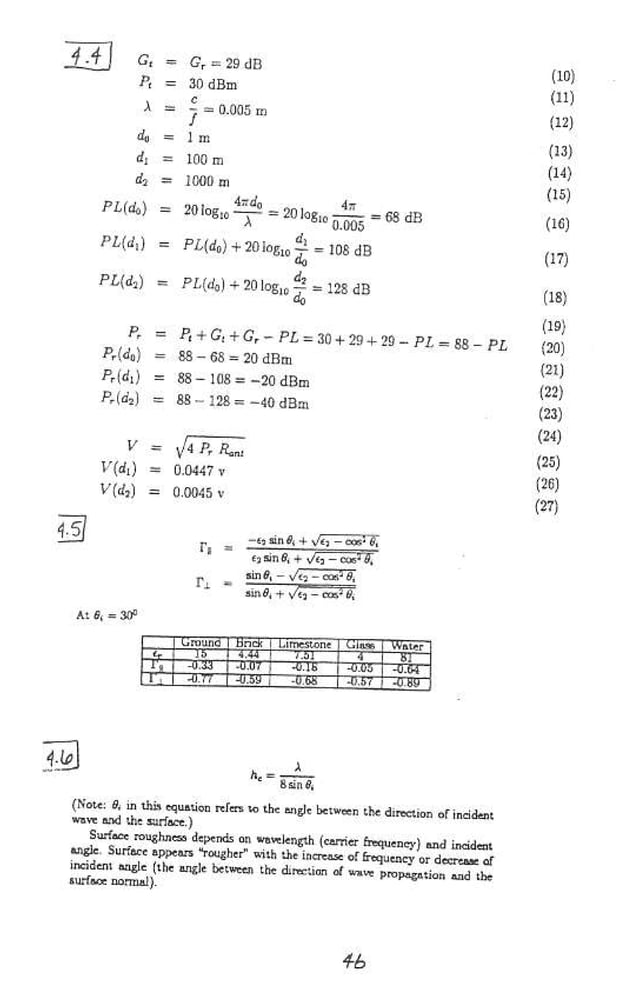 SOLUTION MANUAL OF WIRELESS COMMUNICATIONS BY THEODORE S RAPPAPORT | PDF