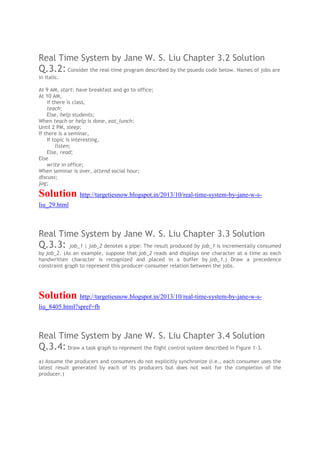 Solution manual real time system bt jane w s liu solution manual | PDF ...