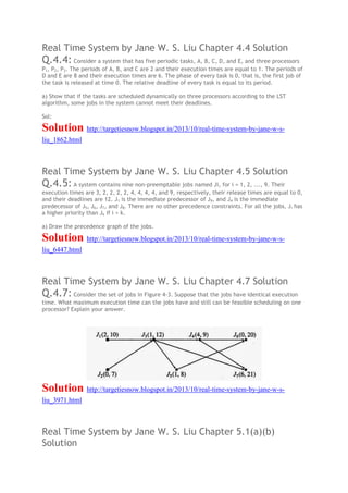 Solution manual real time system bt jane w s liu solution manual | PDF ...