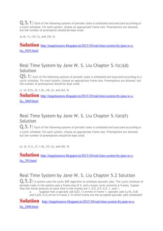 Solution manual real time system bt jane w s liu solution manual | PDF ...