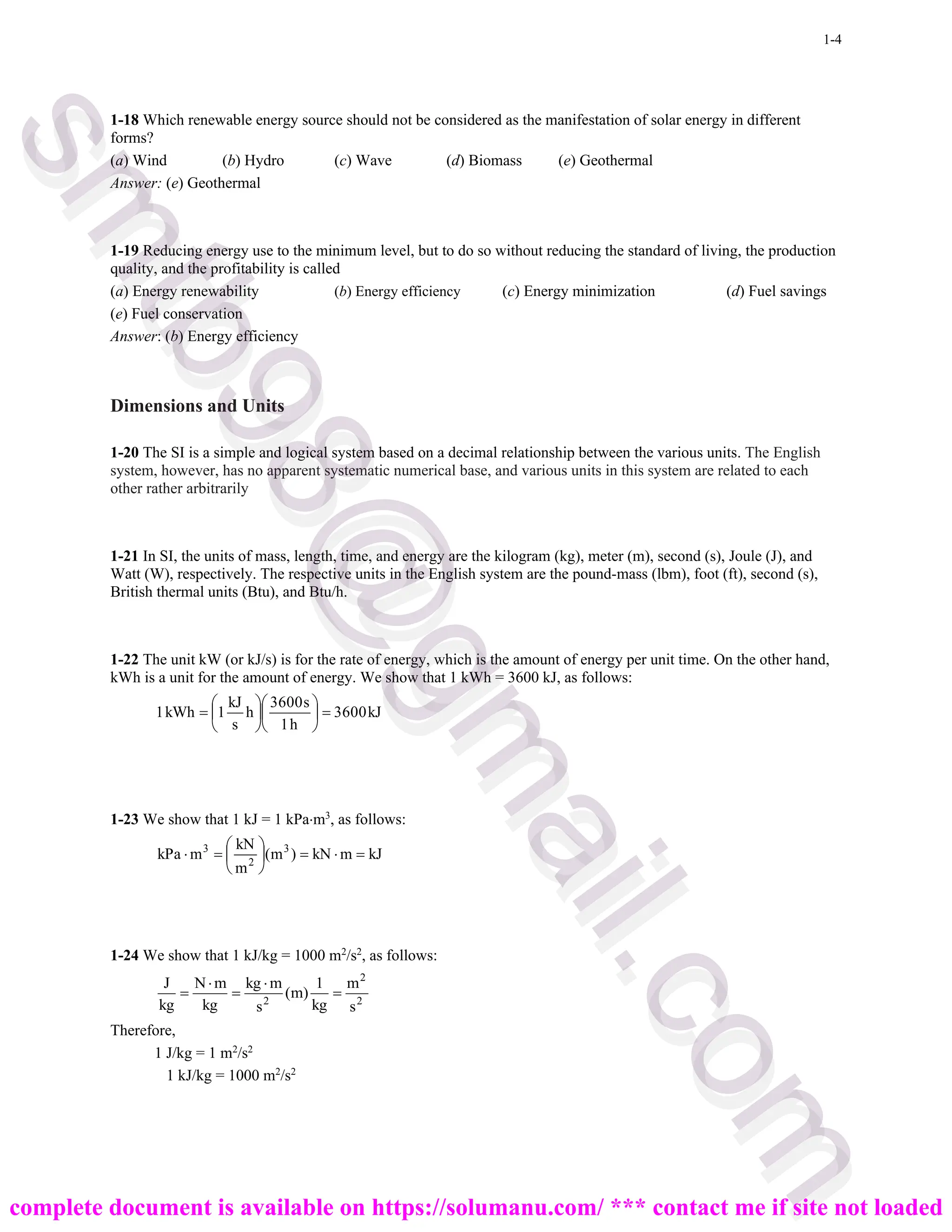 Solution Manual Renewable Energy 2nd Edition by Mehmet Kanoglu & Yunus Cengel.pdf