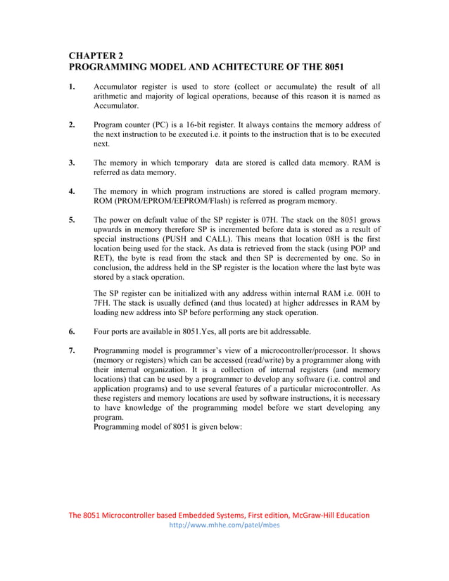 Solution manual the 8051 microcontroller based embedded systems | PDF