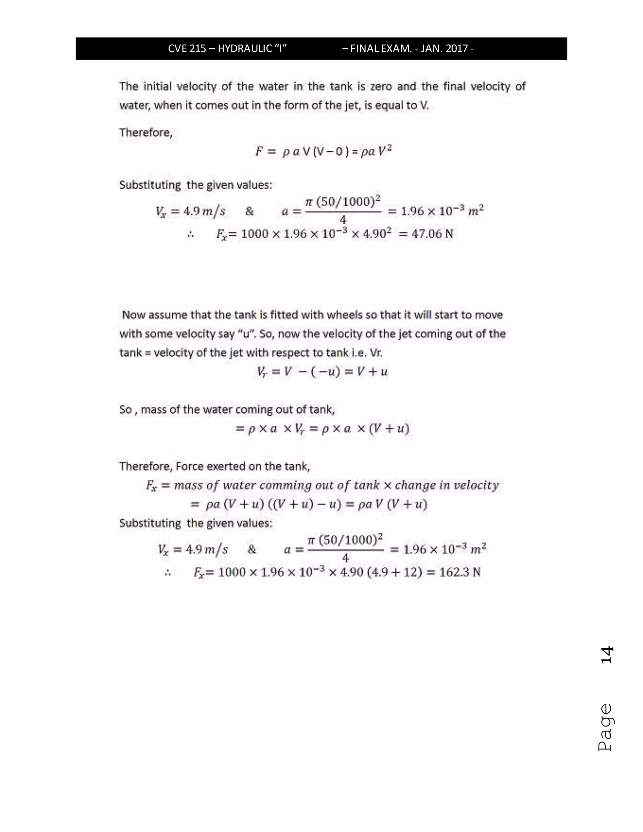 Problem solving in fluid mechanics | DOCX