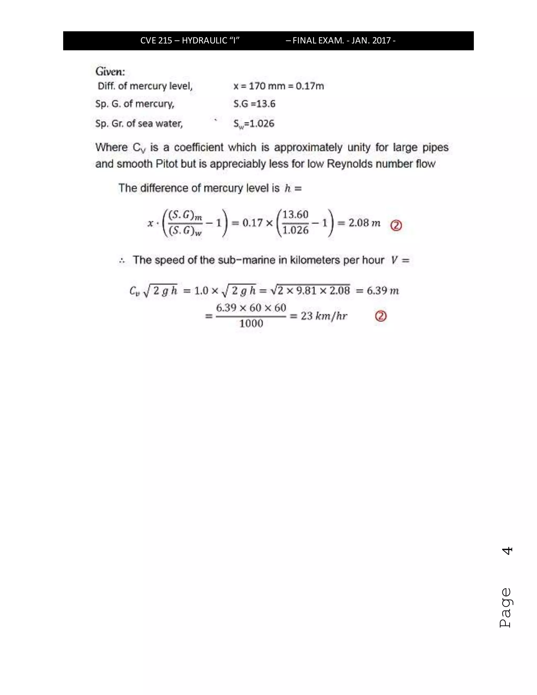 Problem solving in fluid mechanics | DOCX
