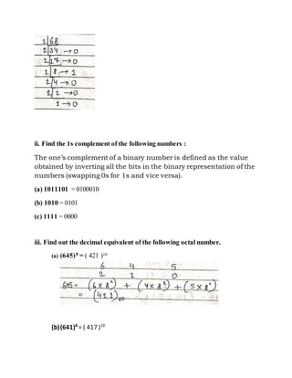 solved questions of binary system | DOCX