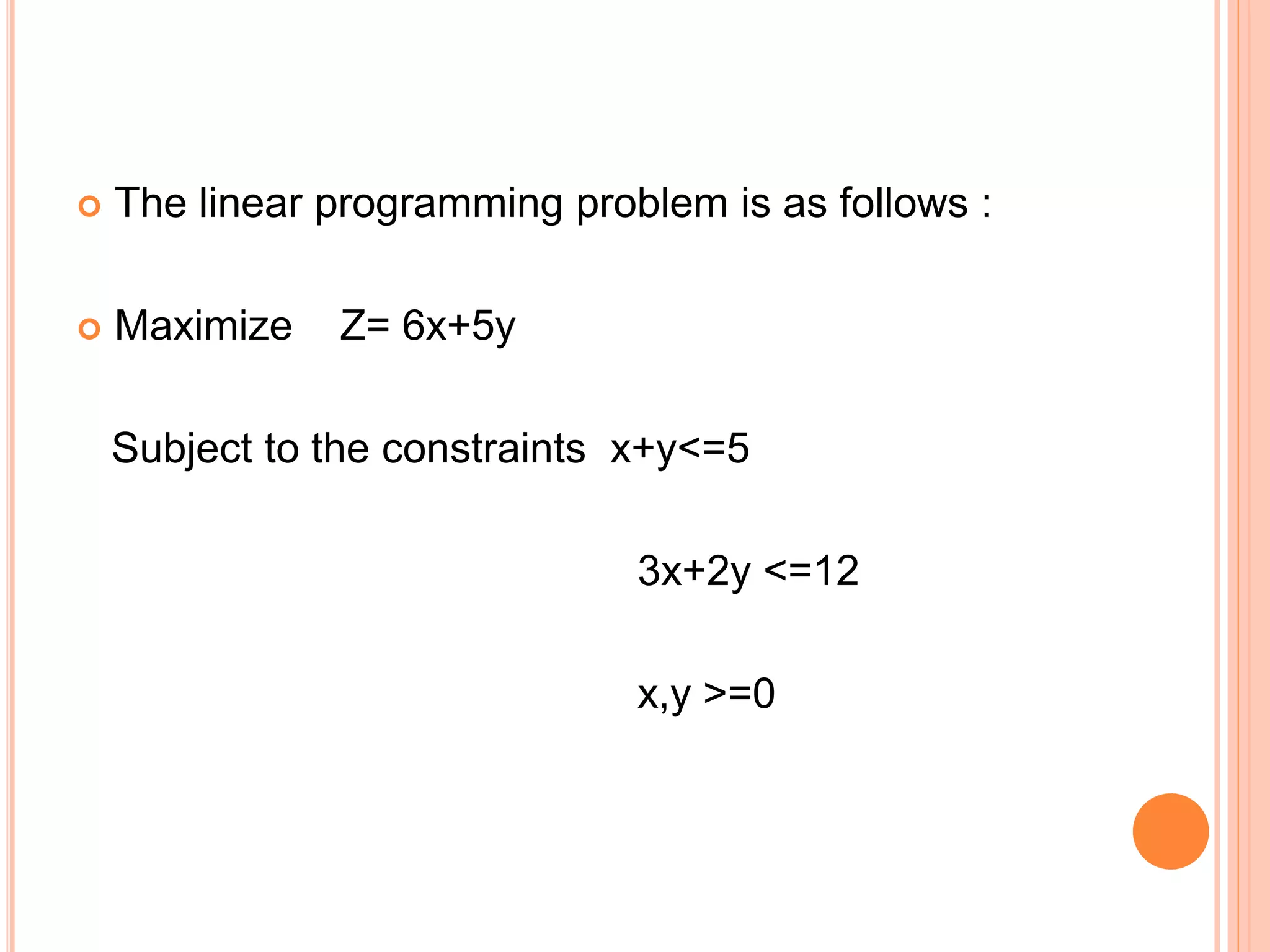 Solution of a simplex problem using excel | PPTX