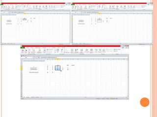 Solution of a simplex problem using excel | PPTX
