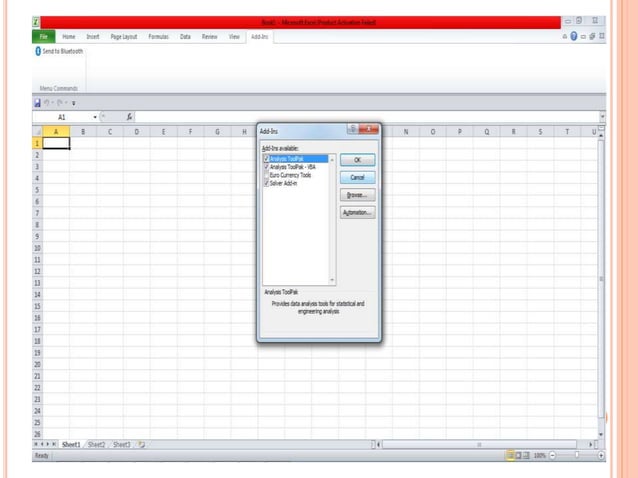 Solution of a simplex problem using excel | PPTX