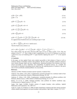 Solution of a subclass of singular second order | PDF