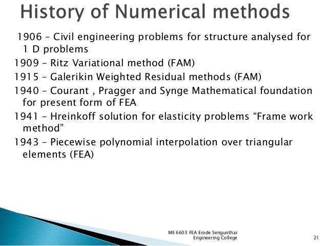 Solution of engineering problems
