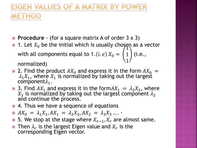 Solution Of Equations And Eigenvalue Problems Ppt