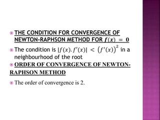Solution of equations and eigenvalue problems | PPTX