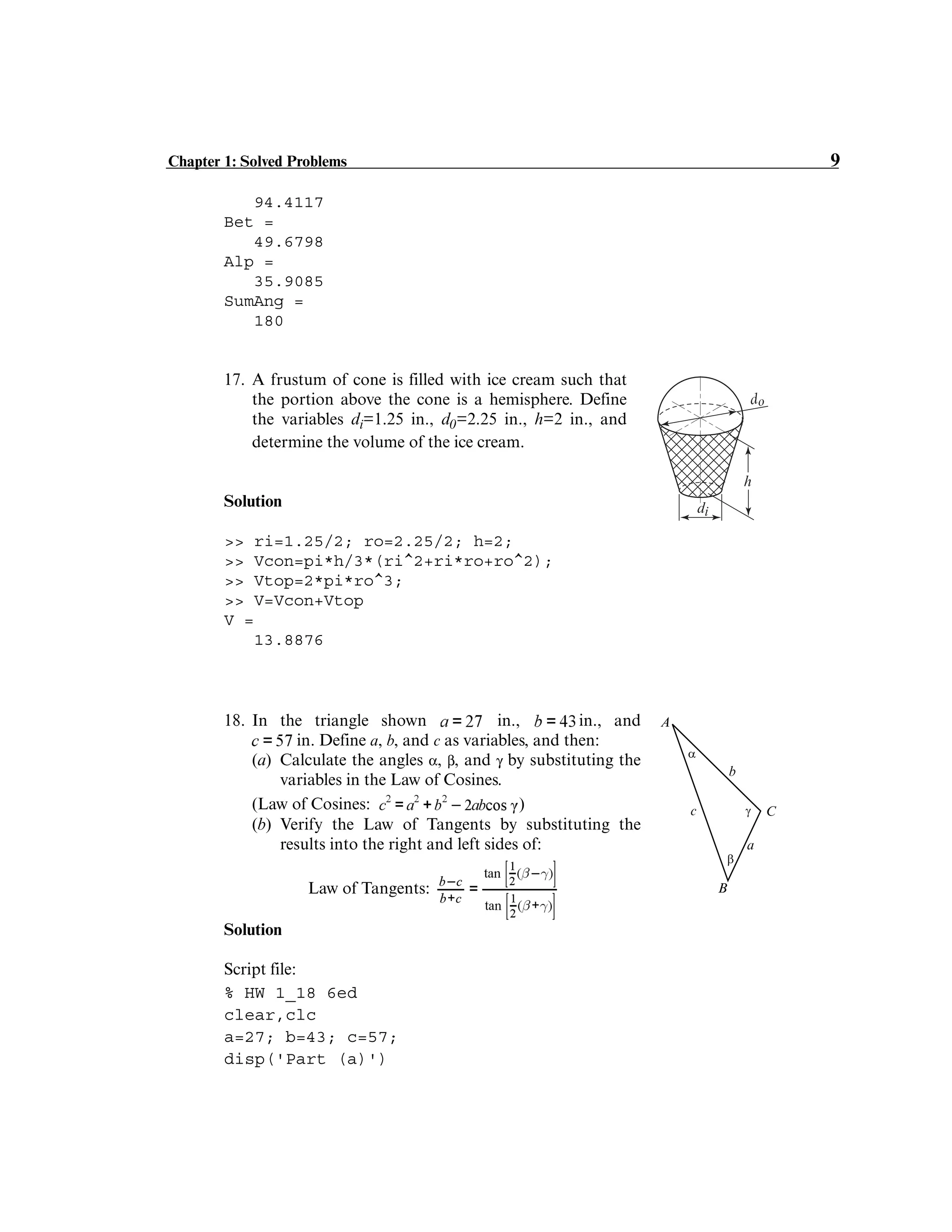 Solution of matlab chapter 1 | PDF