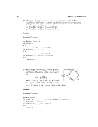 Solution of matlab chapter 1 | PDF
