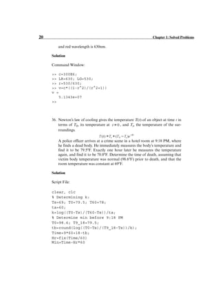 Solution of matlab chapter 1 | PDF