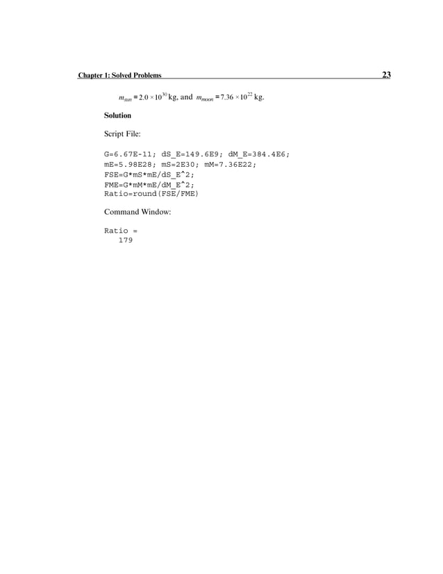 Solution of matlab chapter 1 | PDF