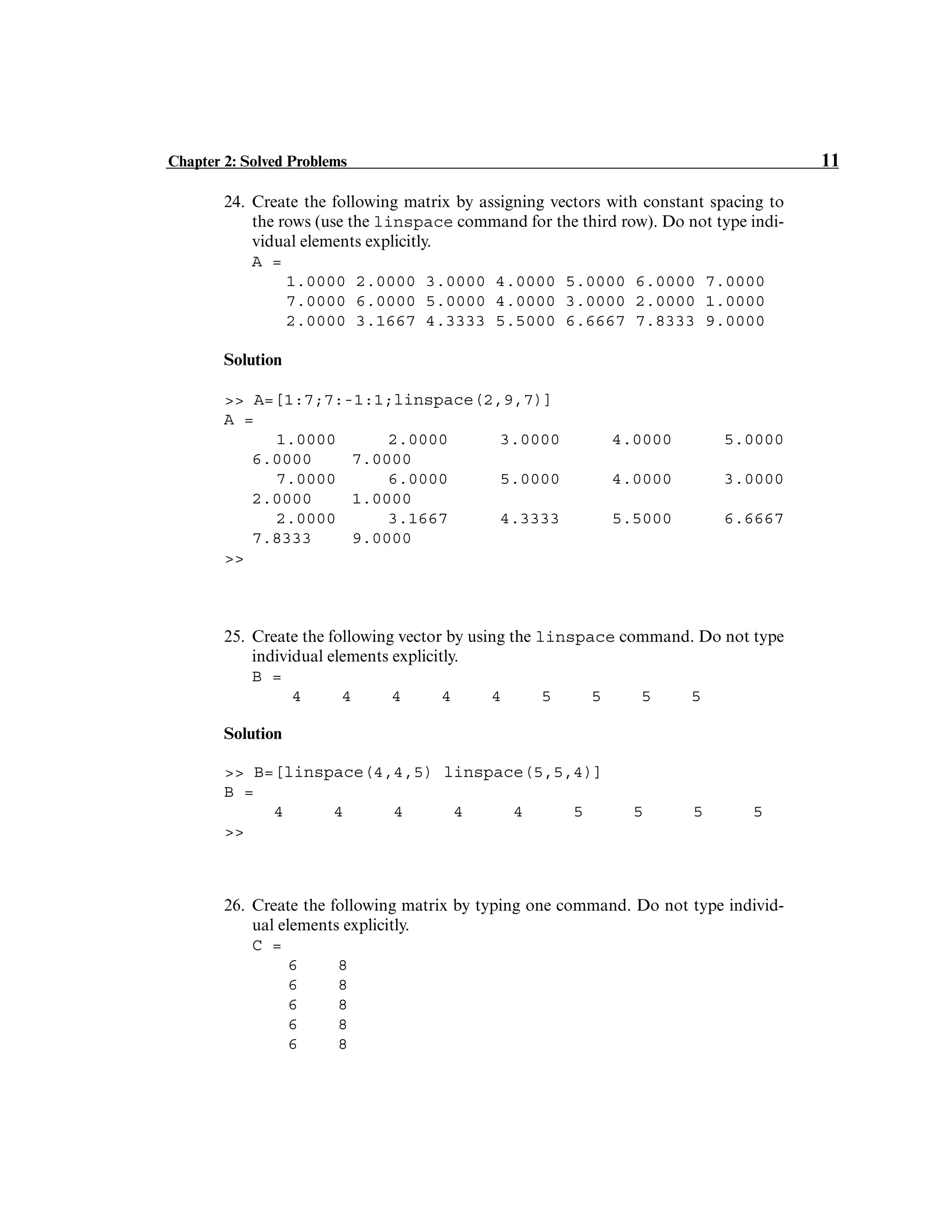 Solution of matlab chapter 2 | PDF