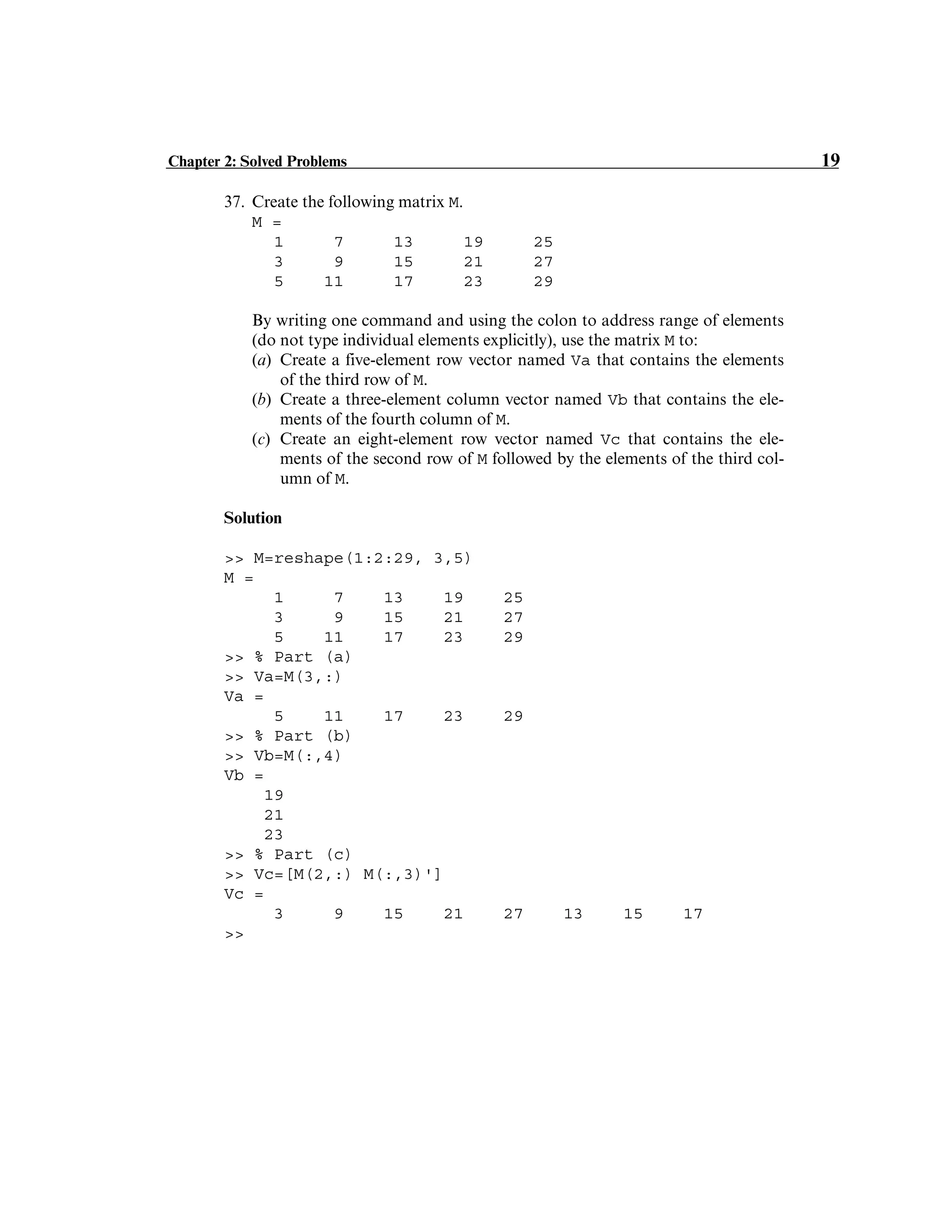 Solution of matlab chapter 2 | PDF