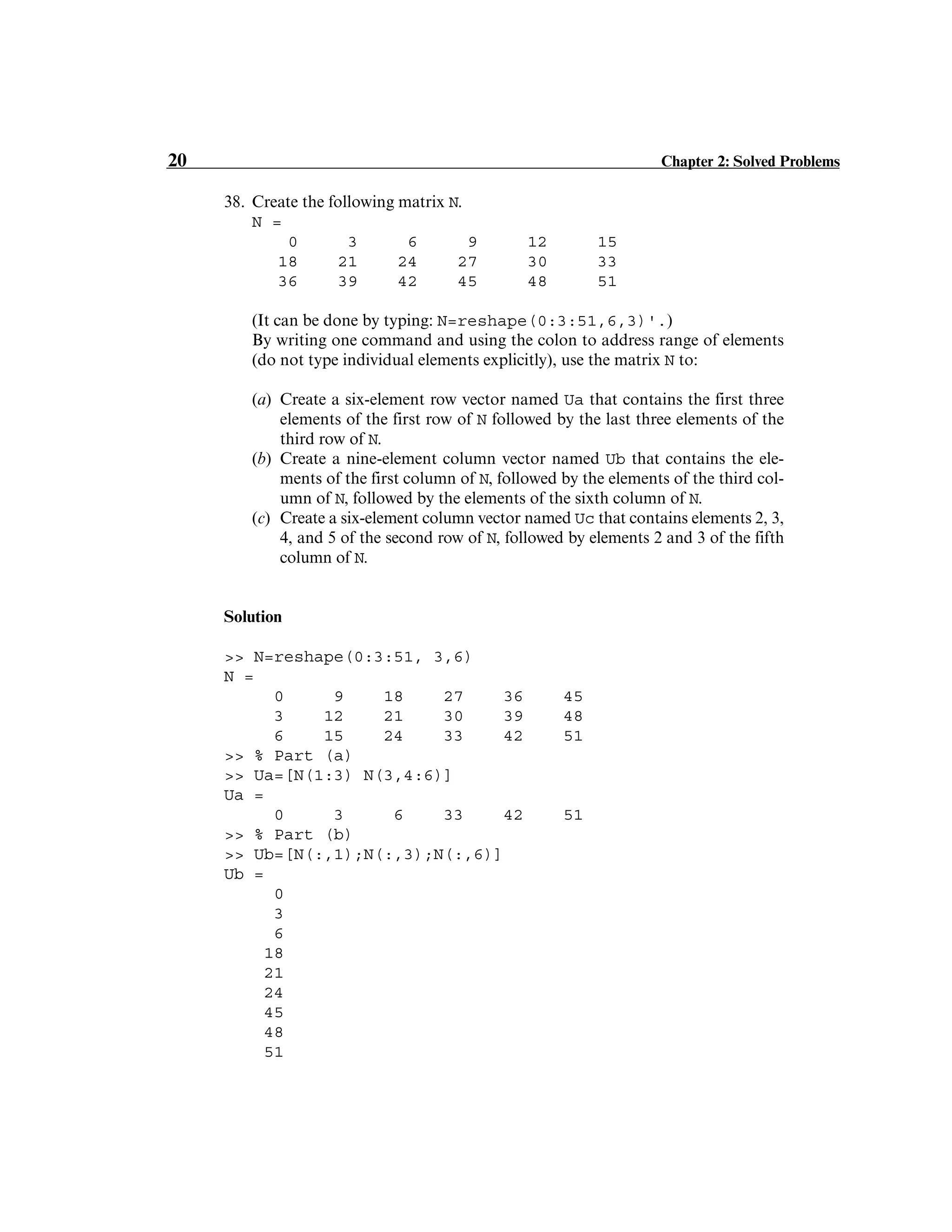 Solution of matlab chapter 2 | PDF
