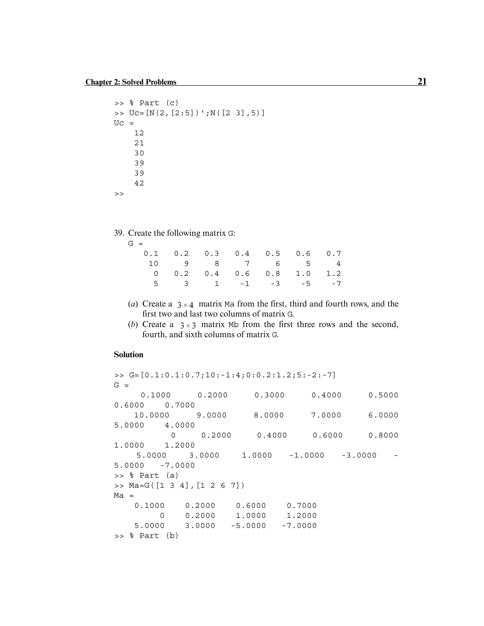 Solution of matlab chapter 2 | PDF