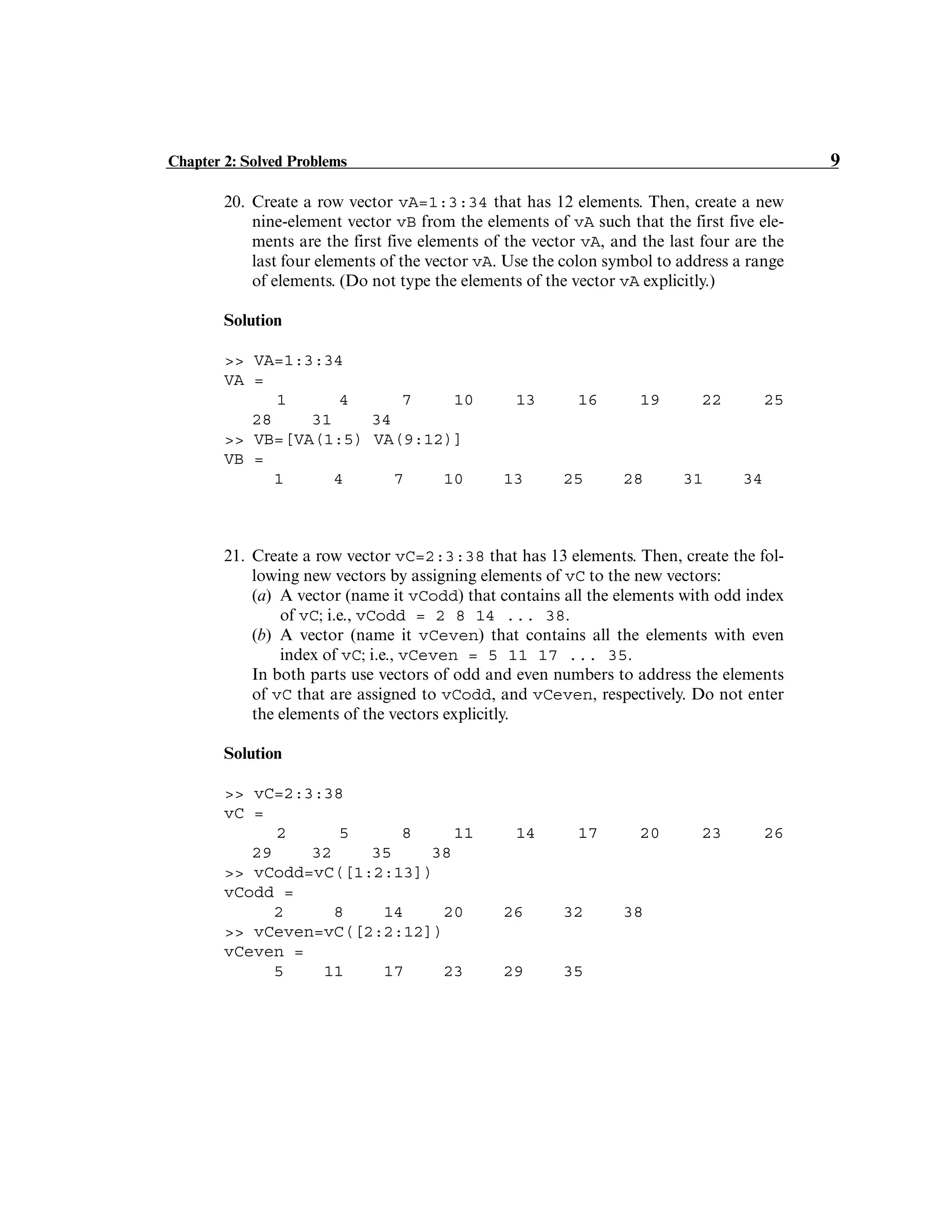 Solution of matlab chapter 2 | PDF