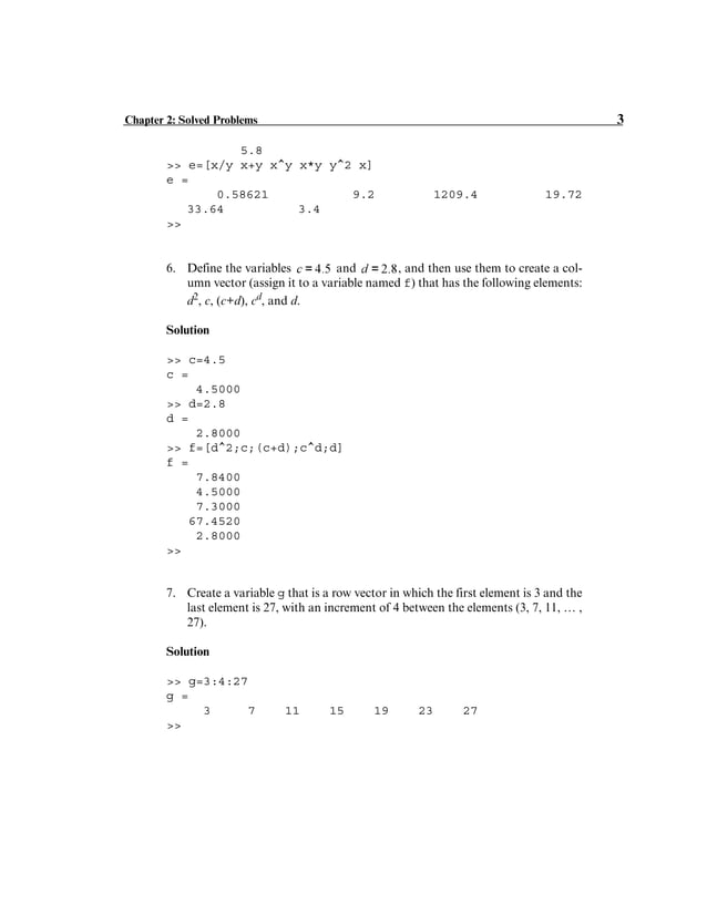 Solution of matlab chapter 2