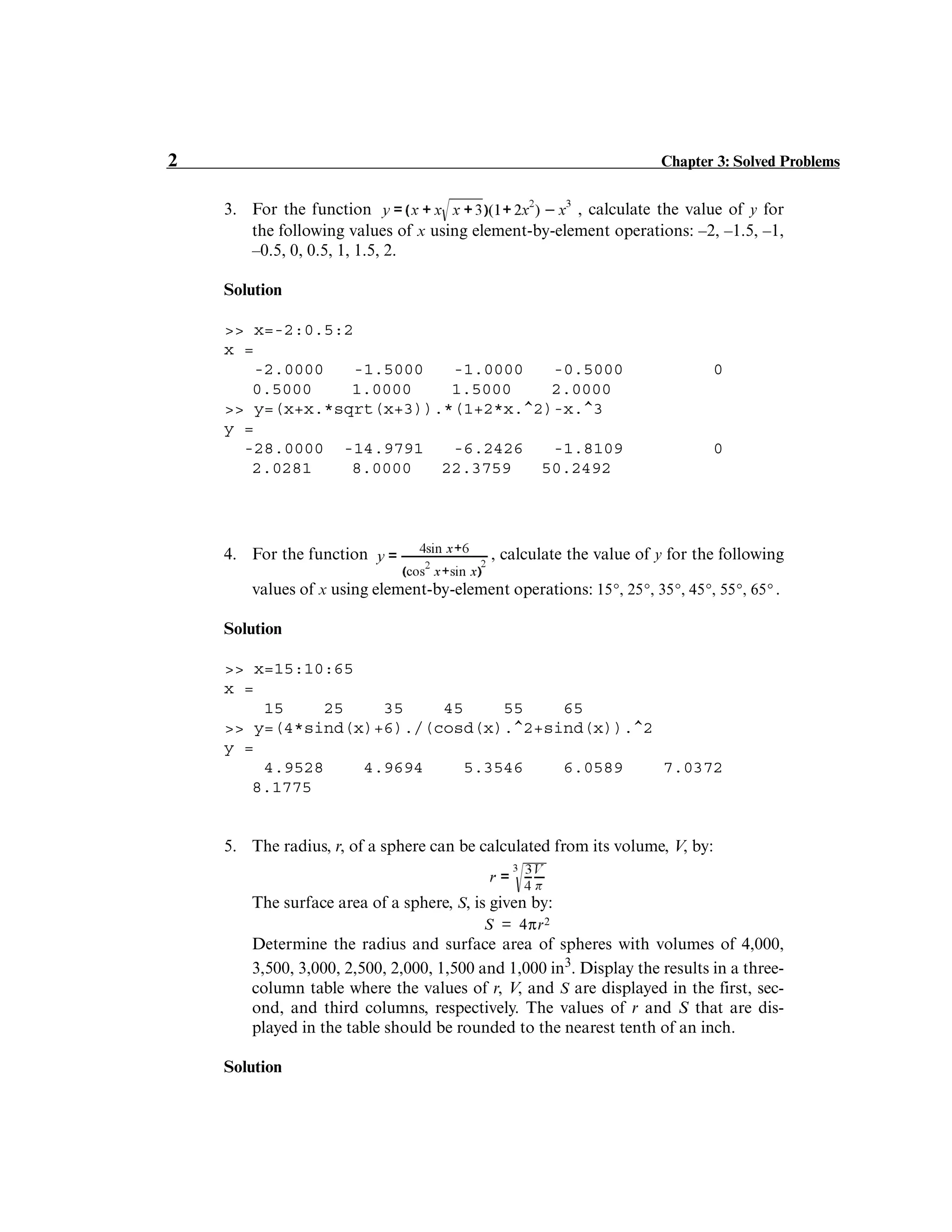 Solution of matlab chapter 3 | PDF
