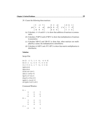 Solution of matlab chapter 3 | PDF | Programming Languages | Computing