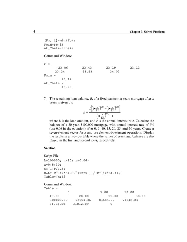 Solution Of Matlab Chapter 3 Pdf Programming Languages Computing