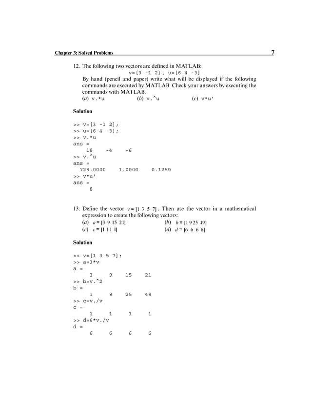 Solution Of Matlab Chapter 3 Pdf 