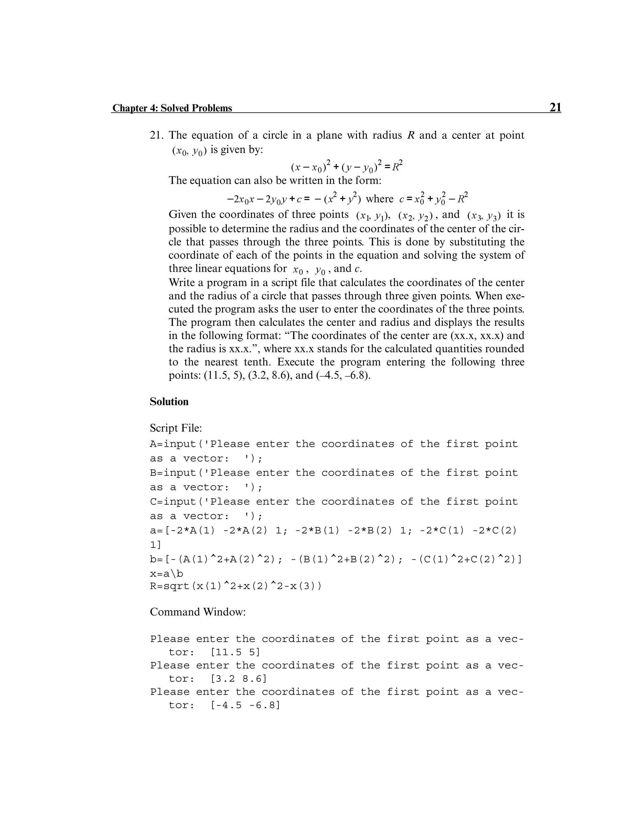 Solution of matlab chapter 4 | PDF