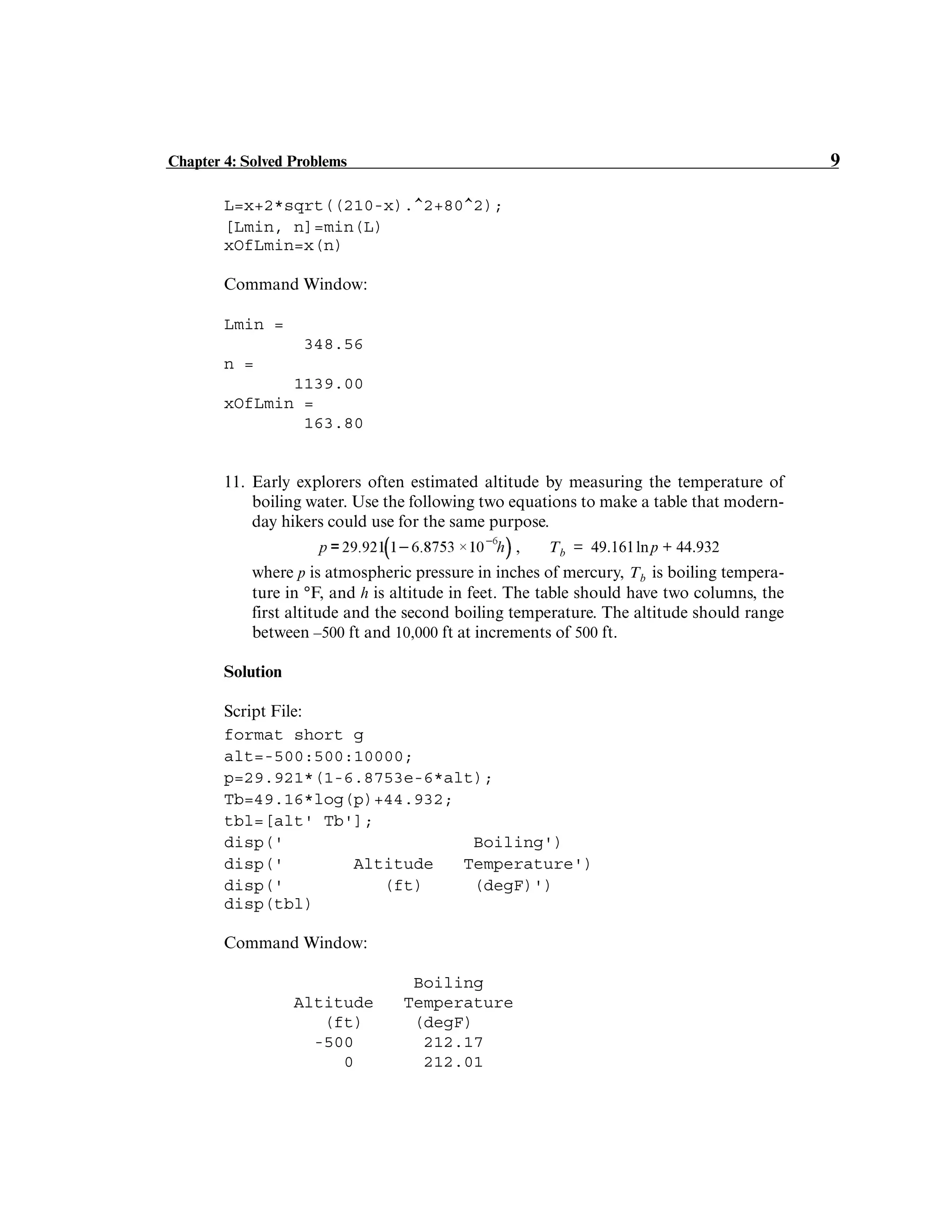 Solution of matlab chapter 4 | PDF