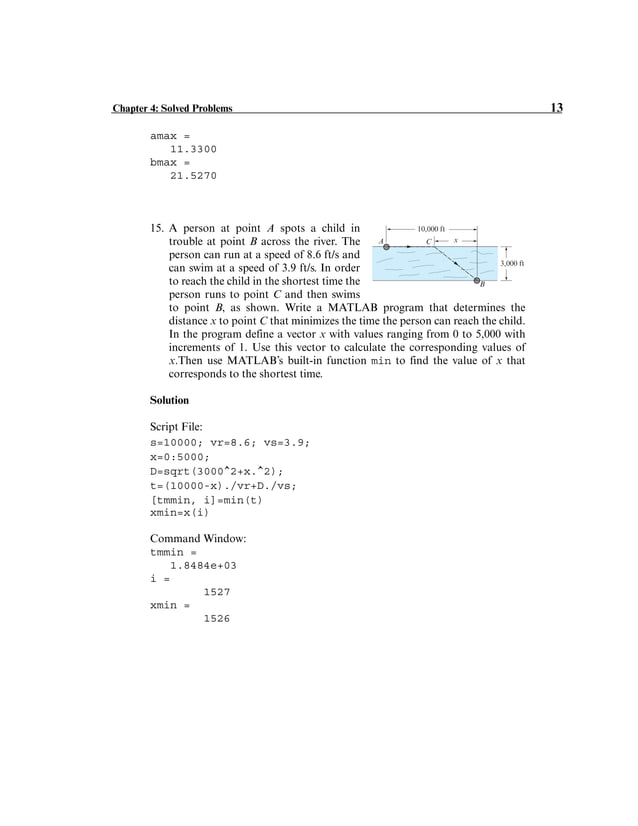 Solution of matlab chapter 4 | PDF | Chemistry | Science