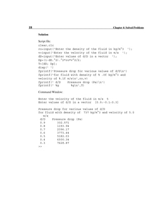 Solution of matlab chapter 4 | PDF