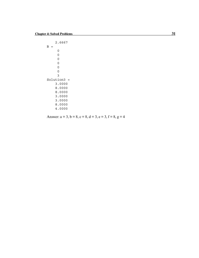 Solution of matlab chapter 4 | PDF | Chemistry | Science